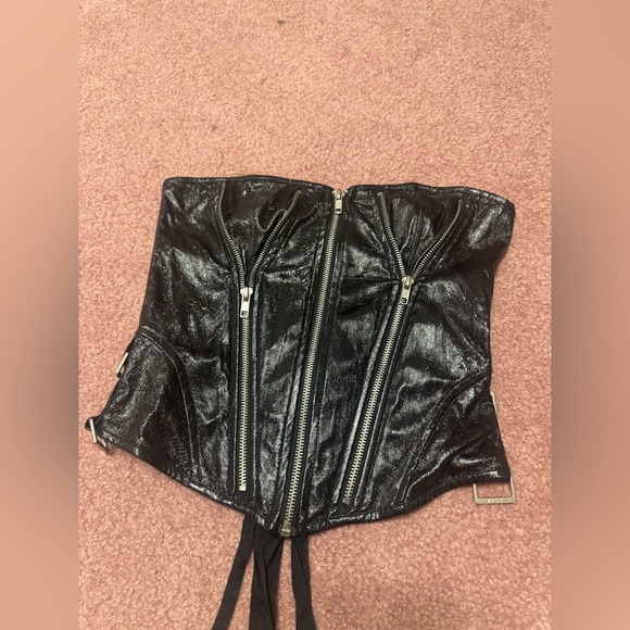 Lip Service | Tops | Xs Black Lip Service Goth Gothic Corset Y2k Punk ...